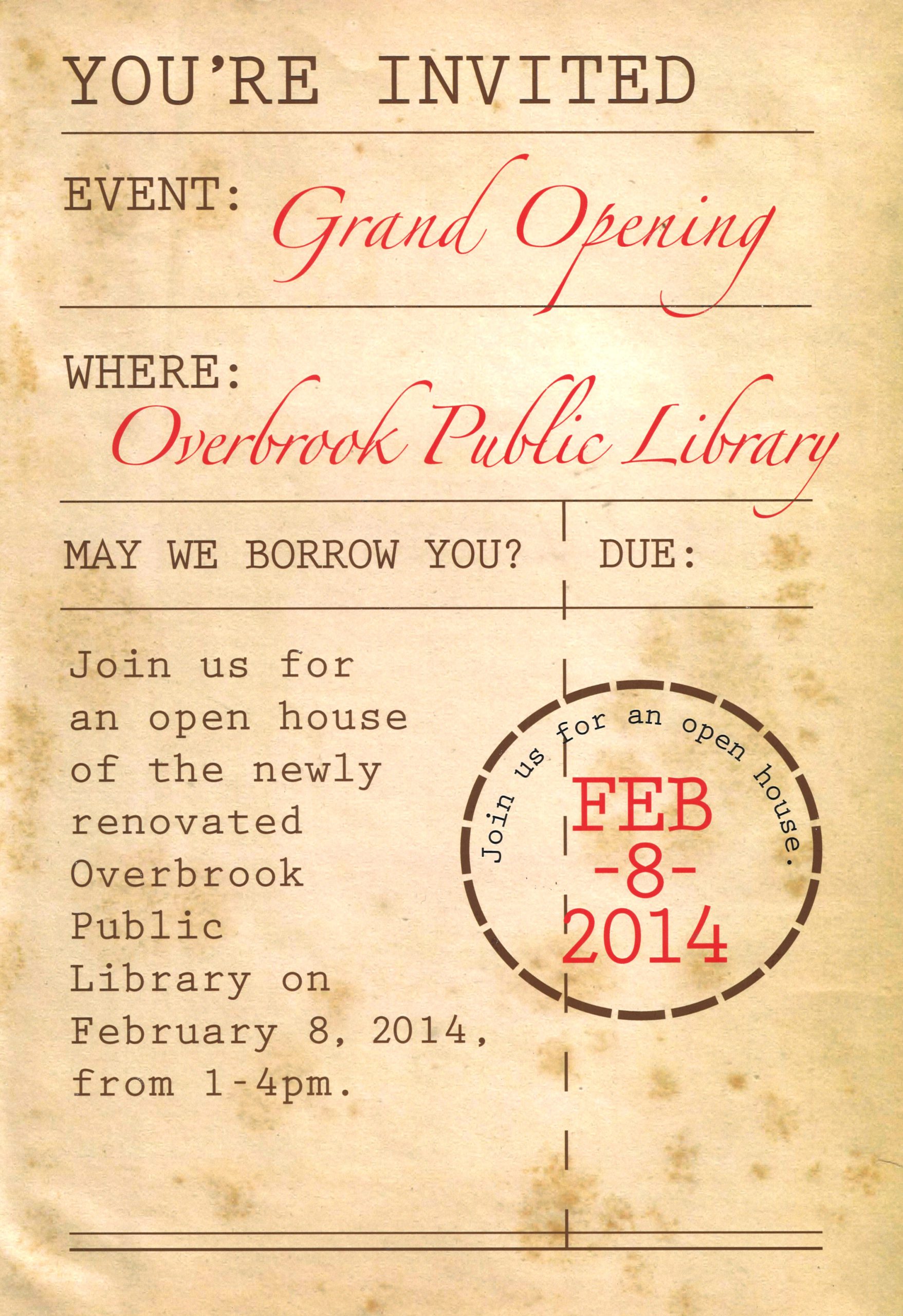 Overbrook Public Library – Don't Overlook the Overbrook Library!